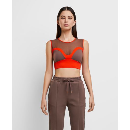 Daring Crop Top Light Brown - Women| CiaoGym
